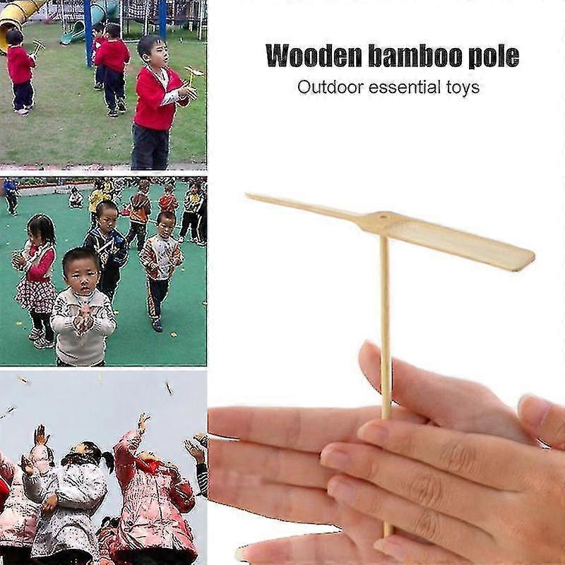 10pcs Bamboo Dragonfly Flying Toys Hand Rub Propeller Flying Fairy Toy ...