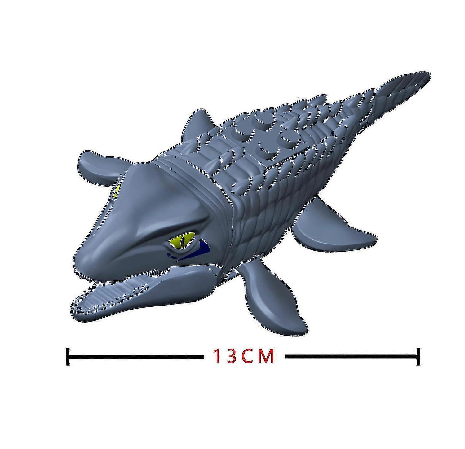 9pcs Jurassic Dinosaur Building Blocks T-rex Velociraptor Mosasaurus ...