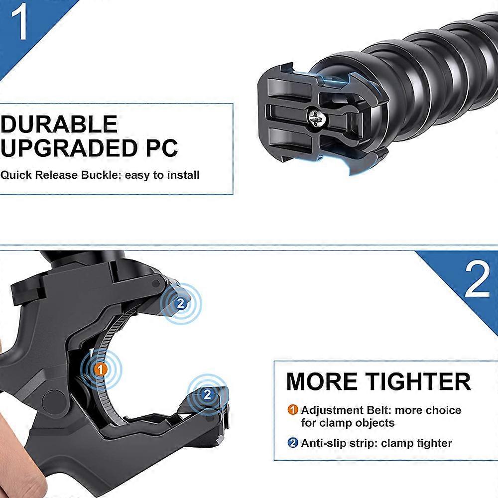 Flex Clamp Arm Mount With Adjustable Gooseneck Flexible Jaws Clip ...