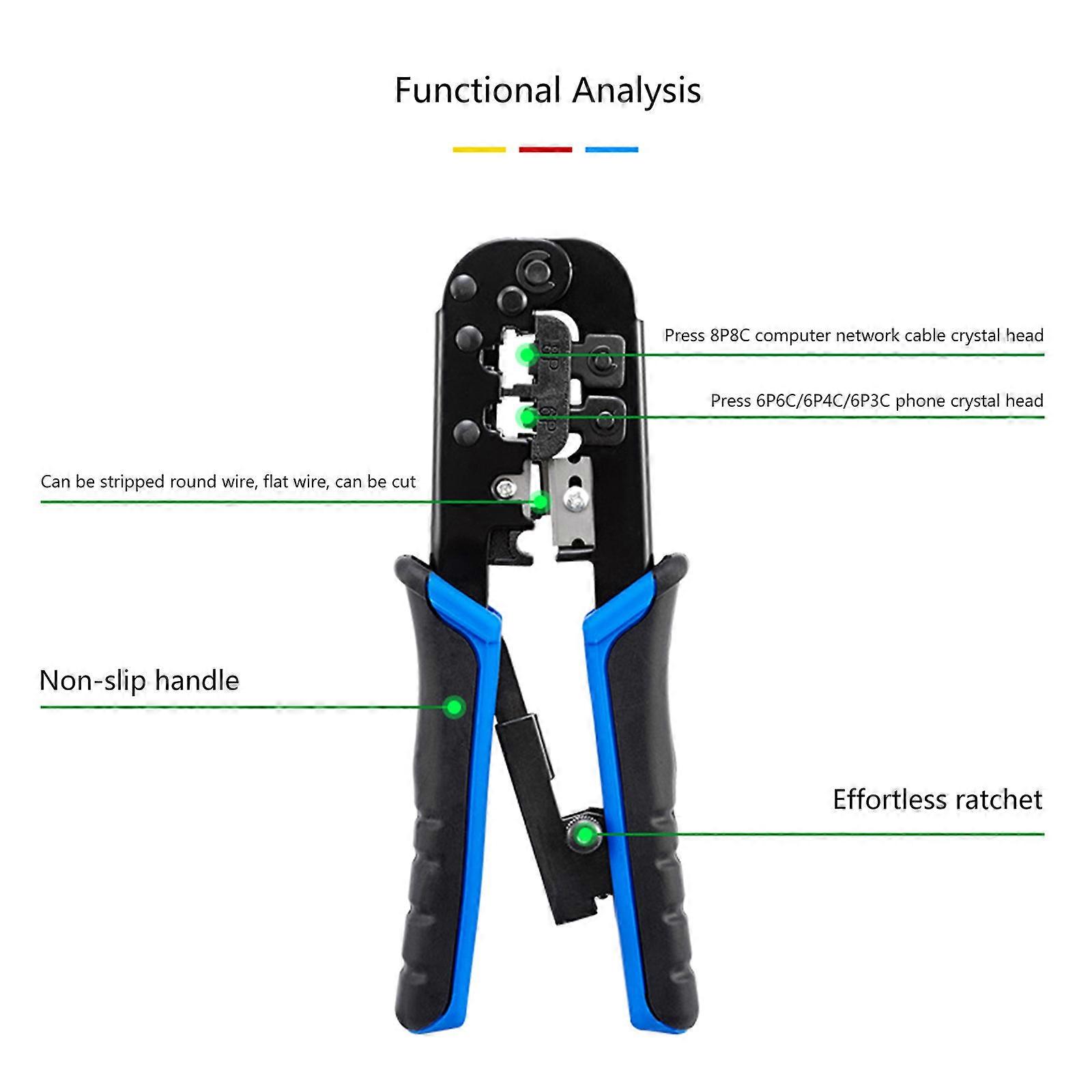 RJ45 Crimping Cable Stripper Crimper RJ45 Pressing Line Clamp Pliers ...