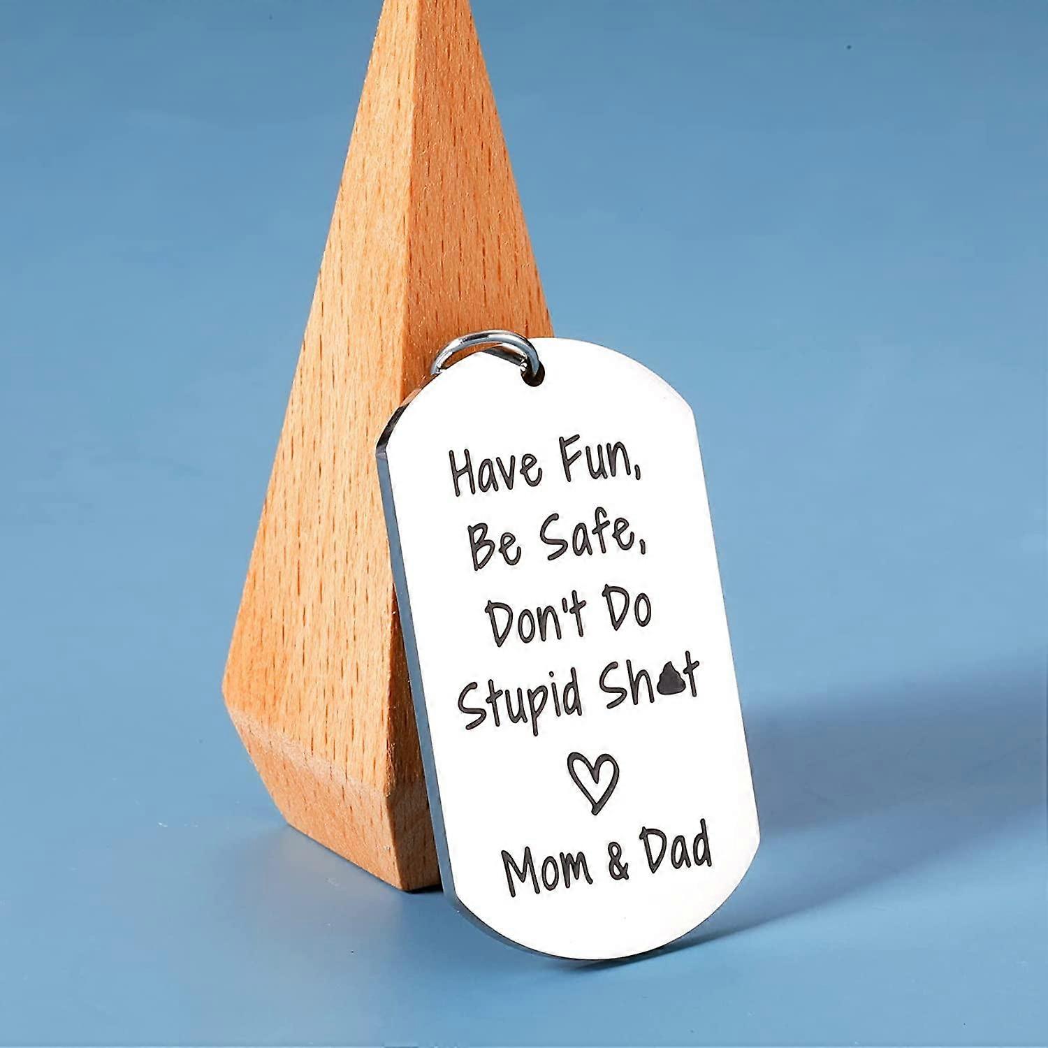 Dont Do Stupid Keychain for Son Daughter Gag Gifts Kids Teen Boys Girls ...
