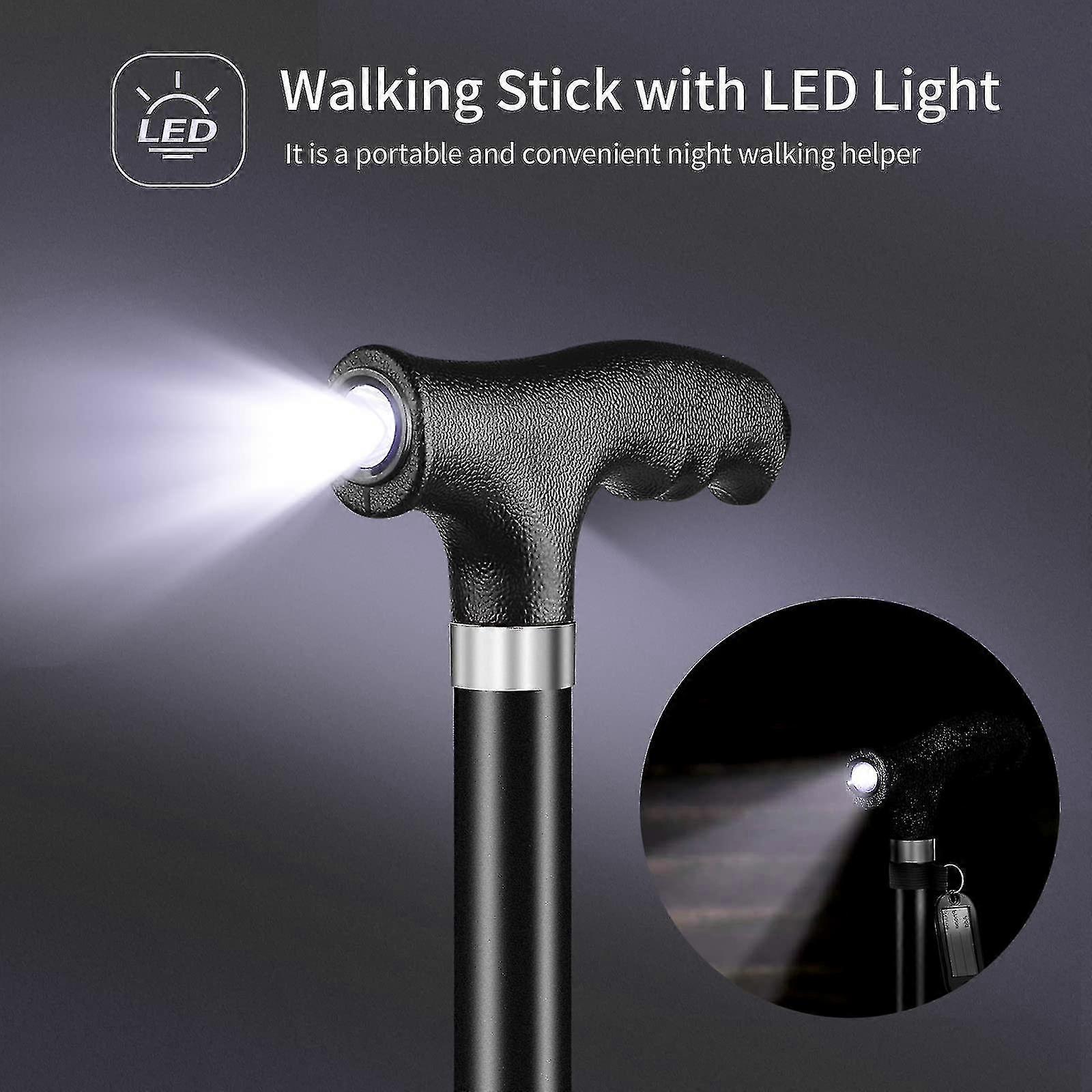 Folding Walking Stick With Light, Foldable Walking Sticks For Men ...