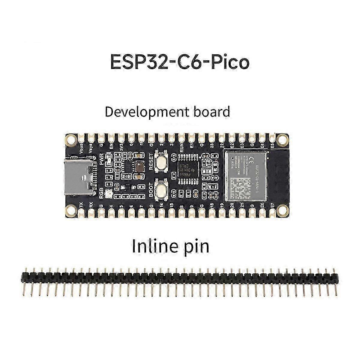 ESP32-C6-Pico Development Board WiFi 6 Microcontroller ESP32-C6-MINI-1 Module Supports for ESP ...
