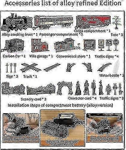 Electric Road Model Toy, Steam Locomotive Charging Train Set With ...