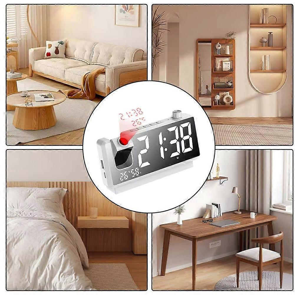 Projection Alarm Clock HD LED Display Smart Projection Clocks for ...