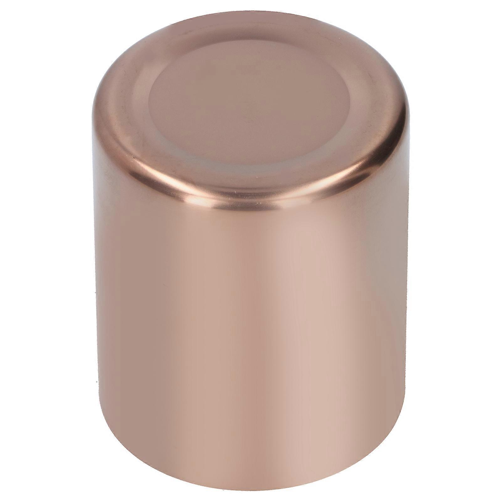 Round Pen Holder Stainless Steel Vase Cosmetic Brush Container Desktop ...