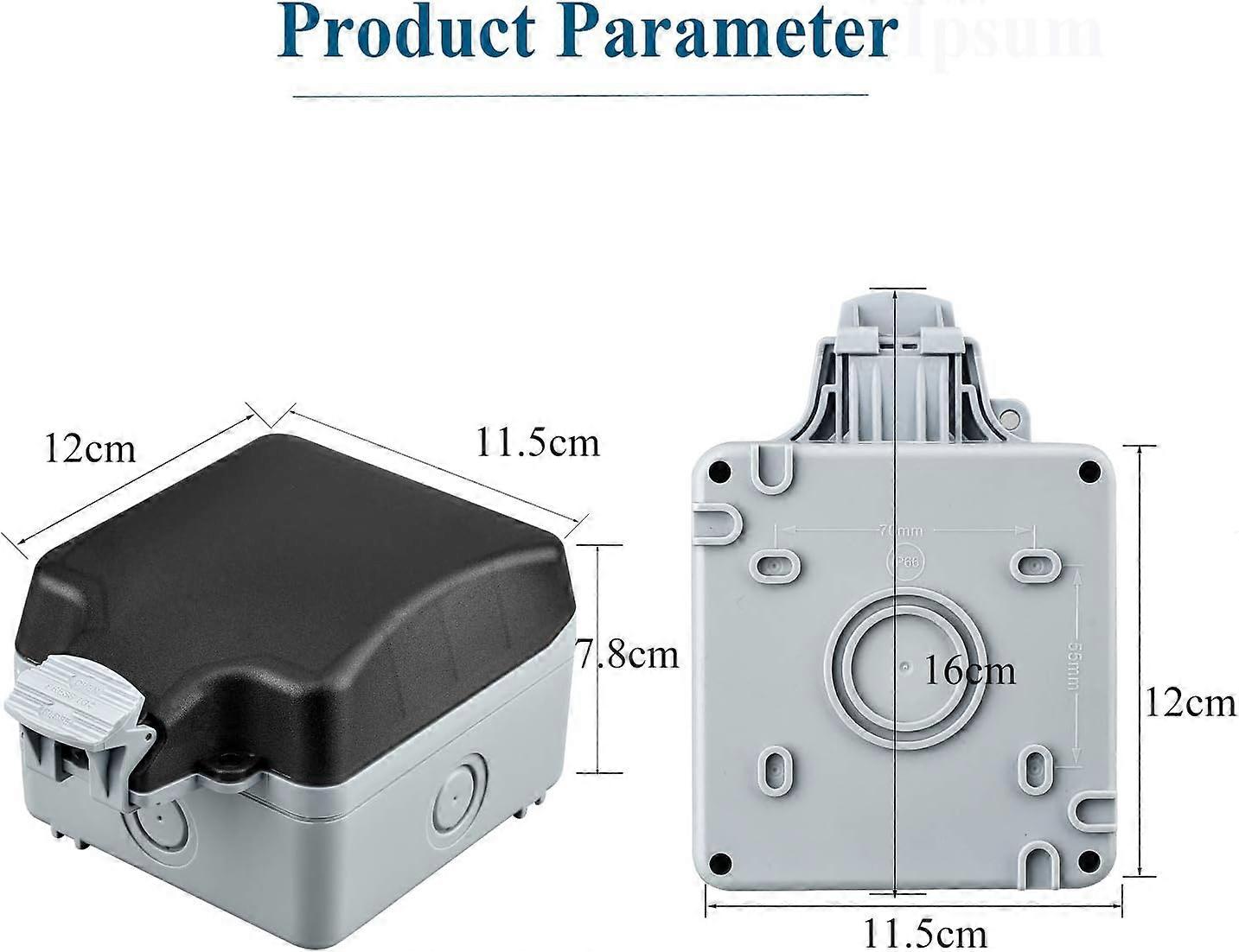 Weatherproof Outdoor Outlet, Lockable Socket with Pre-drilled Design ...