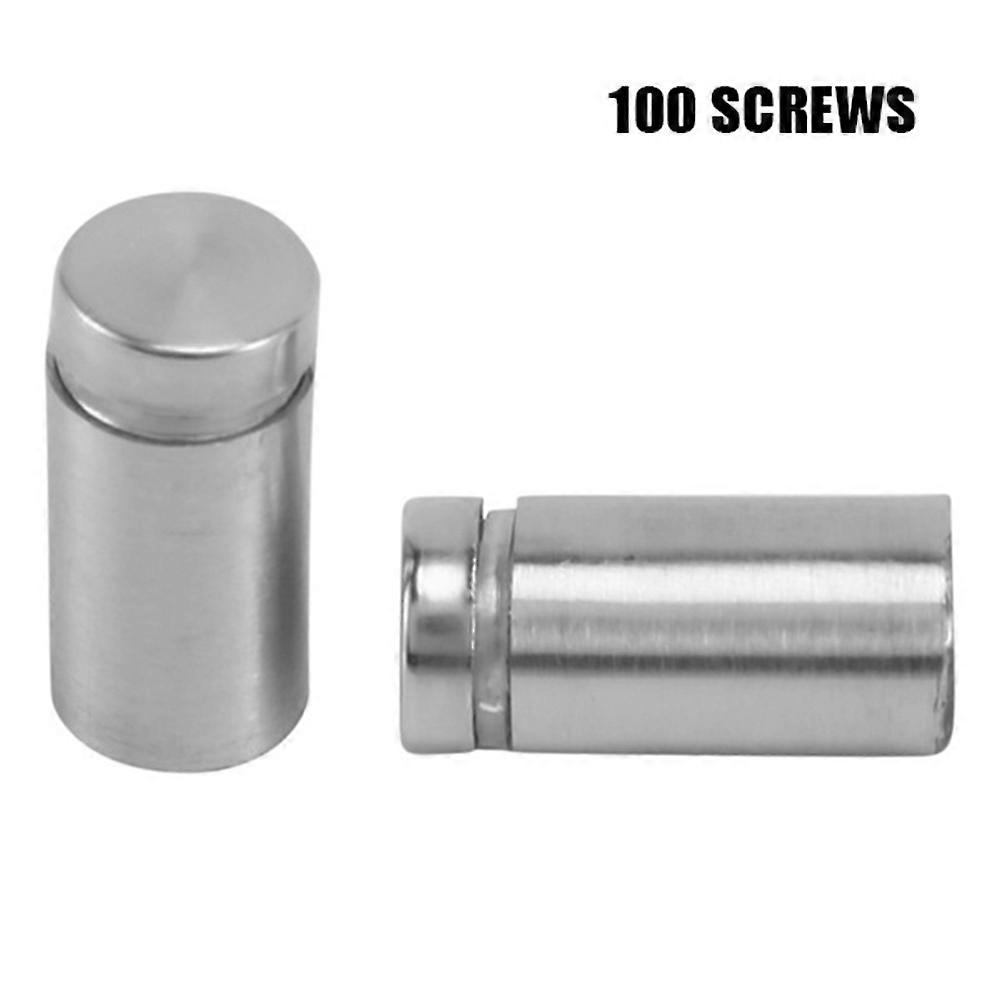 100 Pack Sign Standoff Screws Advertising Screws Stainless Steel Wall ...