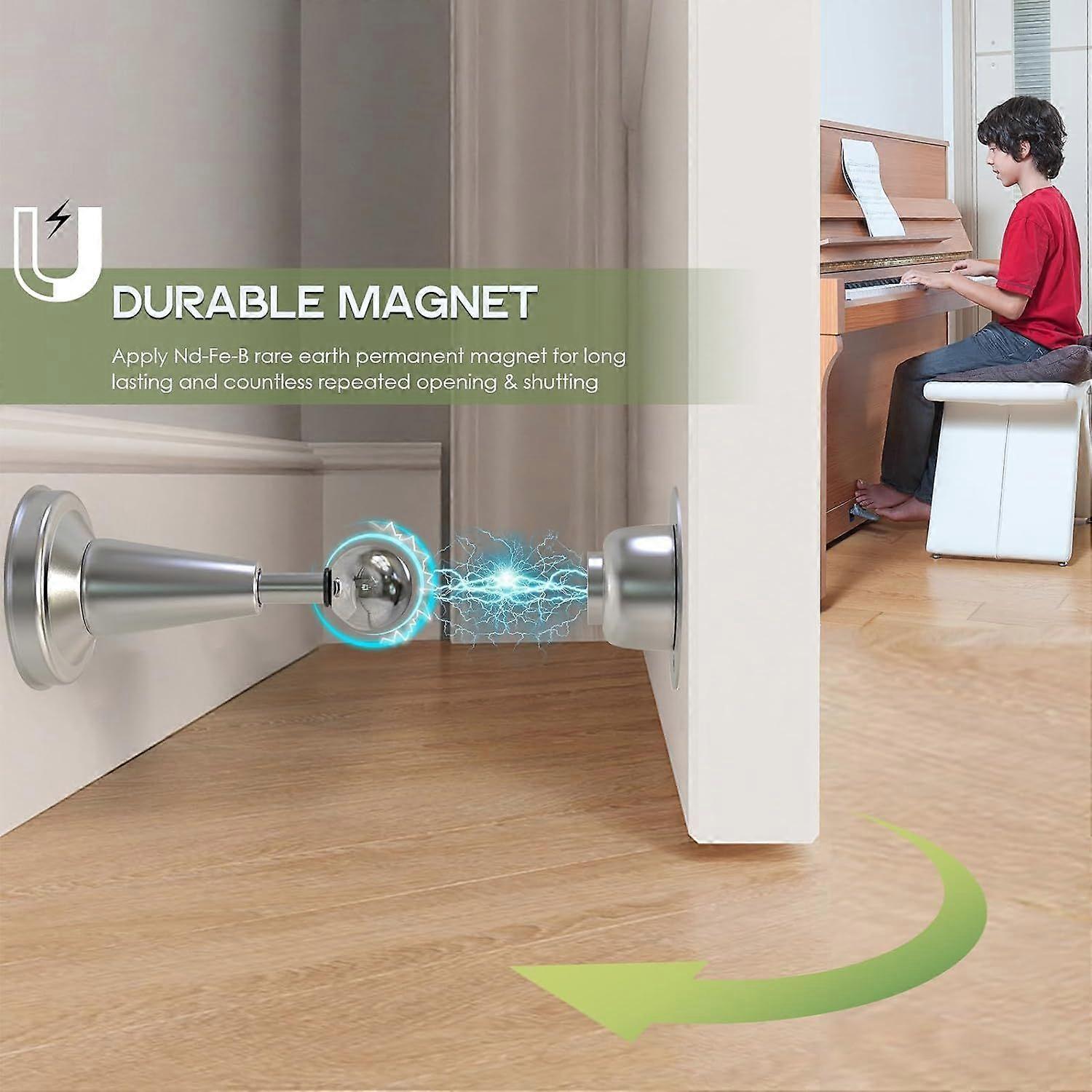 SCSYV Spring Door Stoppers, Updated Silent Magnetic Door Stops ...