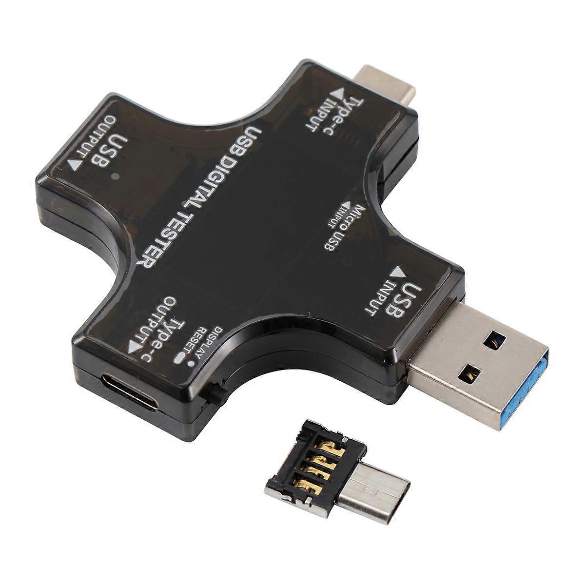 USB Power Meter Type-C Multimeter Tester For Engineers 6X6X1.1Cm Black ...