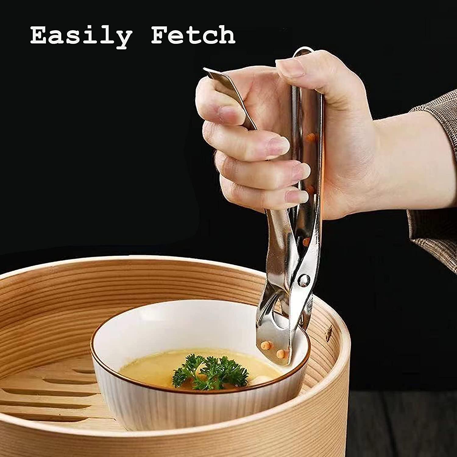 Kitchen Scald Clamp Kitchen Stainless Steel Retrieval Clamp Non-Slip ...