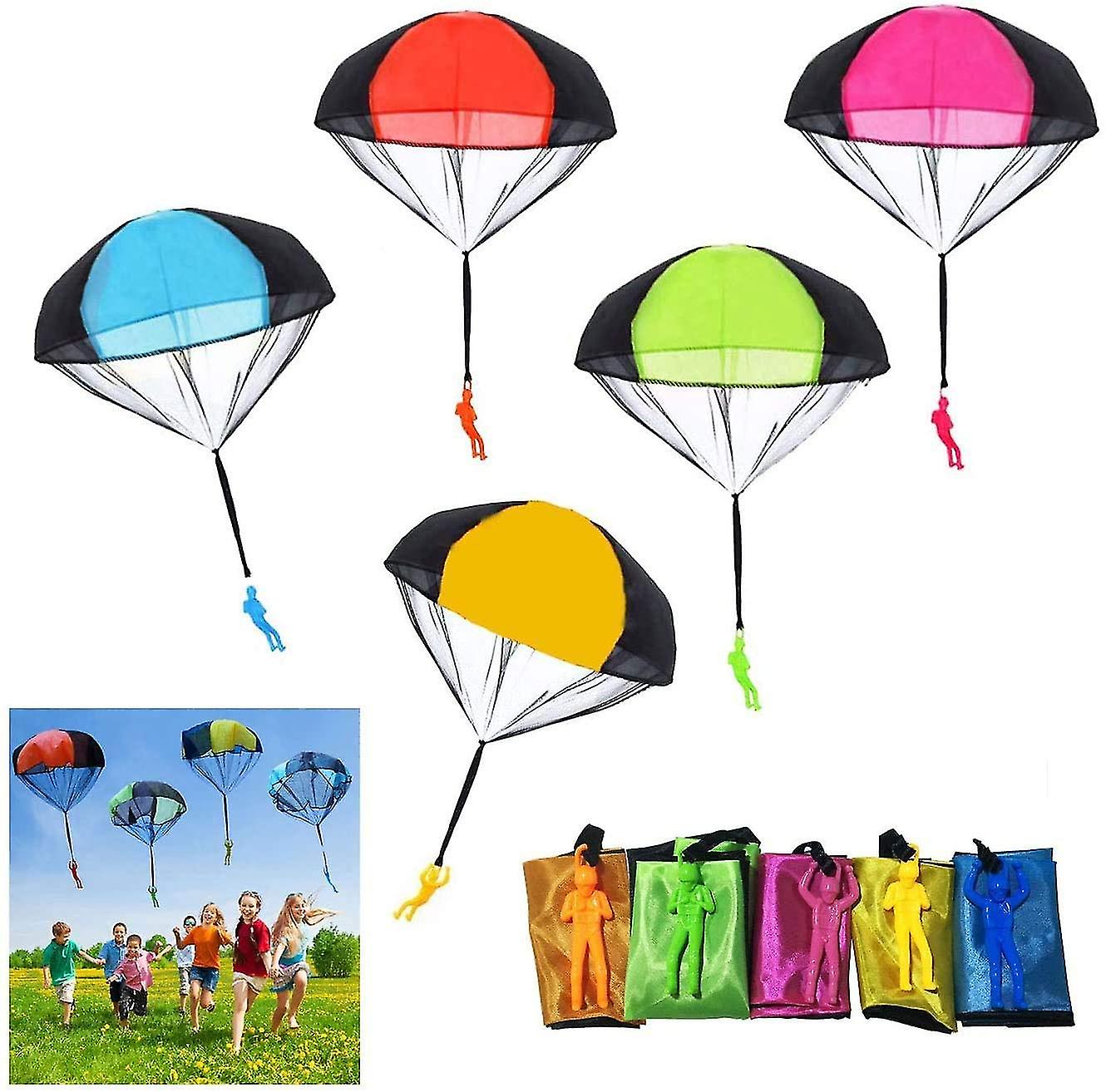 10 Pcs Parachute Toy, Hand Throwing Parachute Toy Set, Outdoor Toys For ...