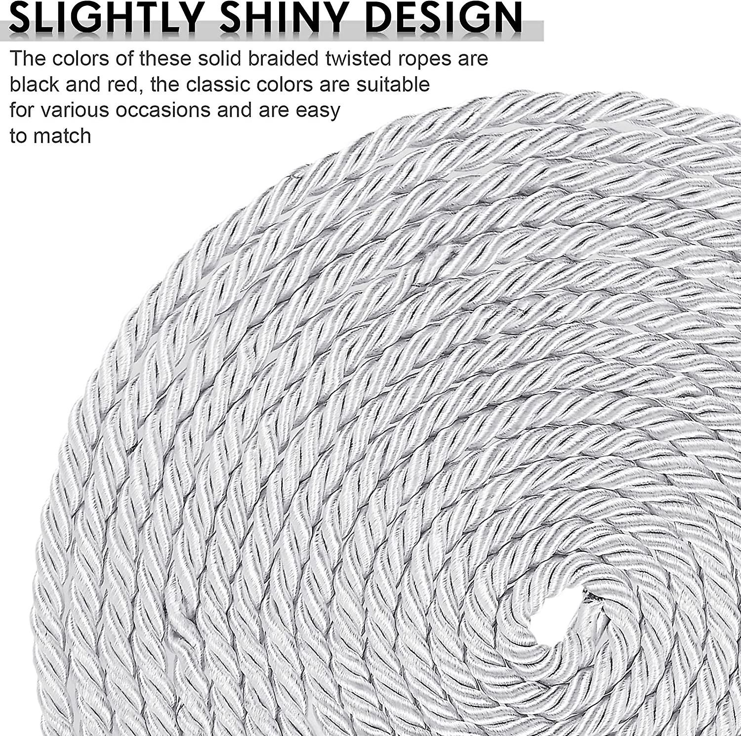 Braided Twisted Silk Ropes 8mm Diameter Soft Solid Braided Twisted ...