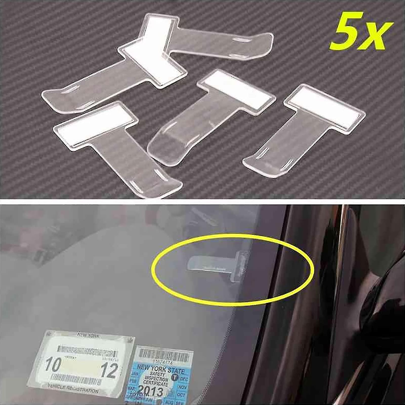 5 Pcs Transparent Car Parking Ticket Holders Car Windshield Invoice ...