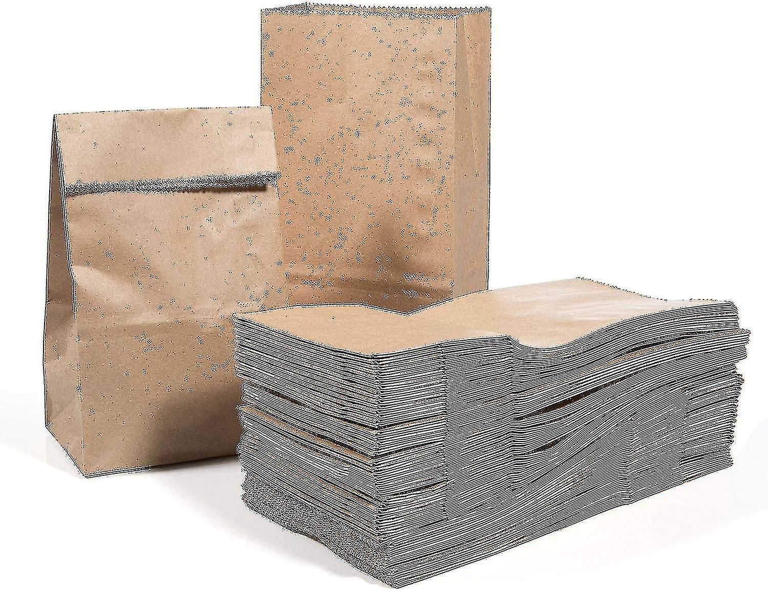 100 Pieces Brown Paper Bags Paper Bags Paper Bags Kraft Paper Bags 17 X ...