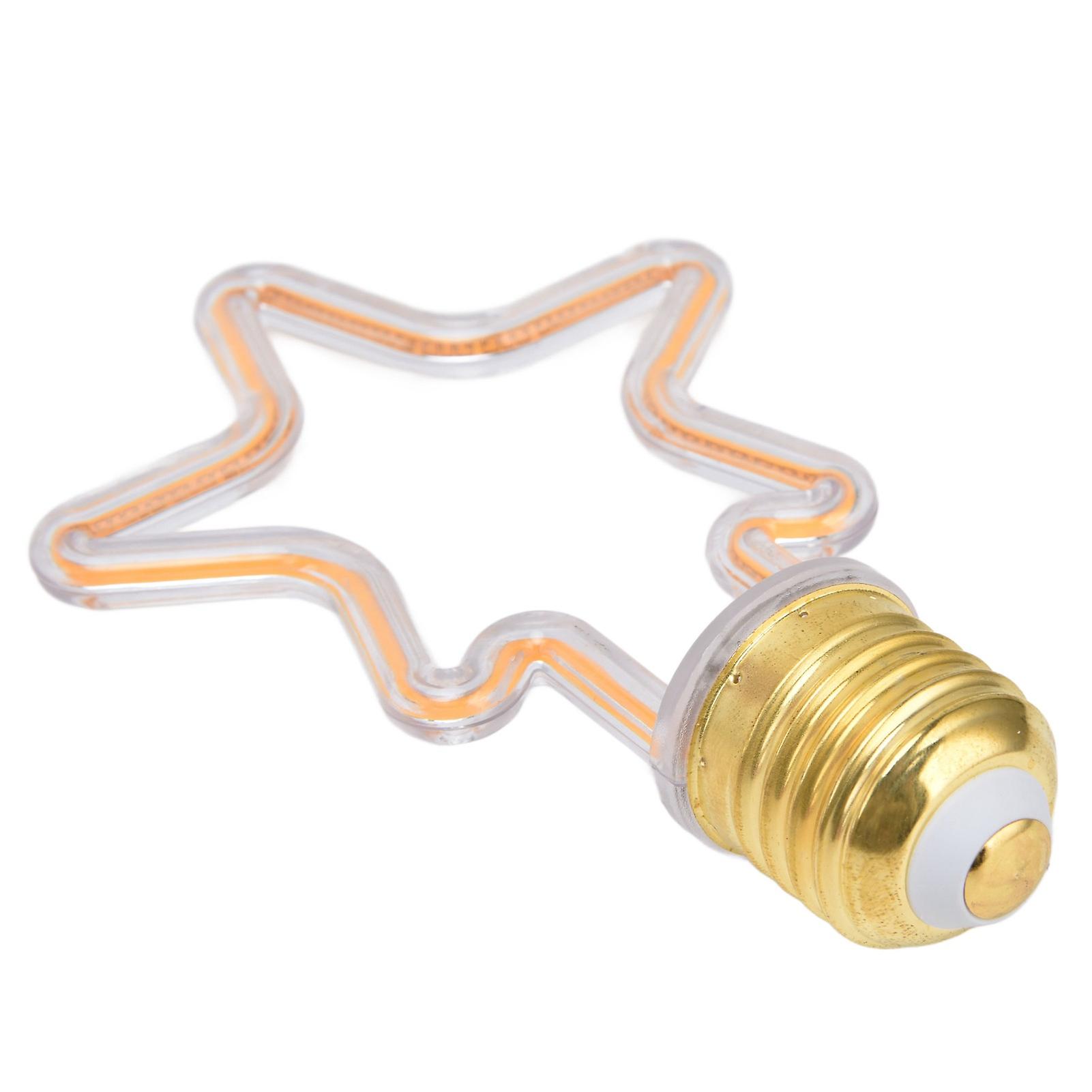 LED Light Bulb E27 Thread Socket Star Line Shape Retro Home Decoration ...