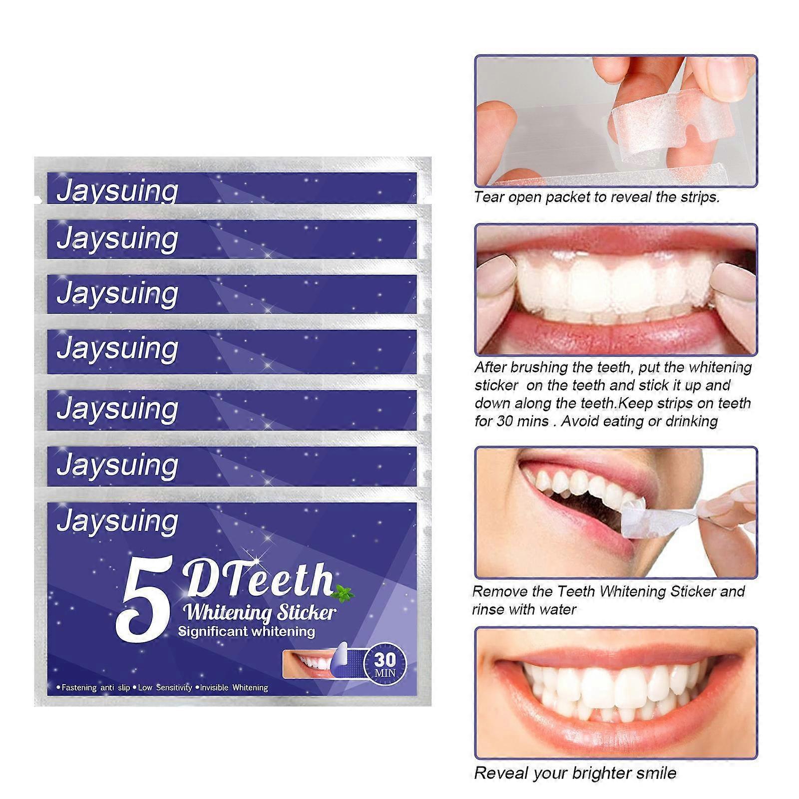 5D Dazzling White Teeth Sticker Bright White Teeth Sticker Lock White ...
