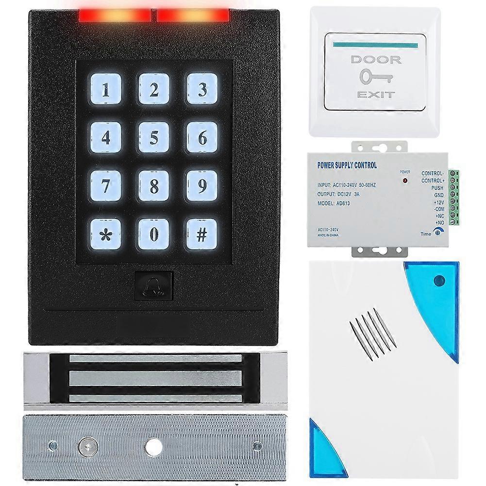 Metal Access Control System 180kg Force Electric Magnetic Lock Power ...