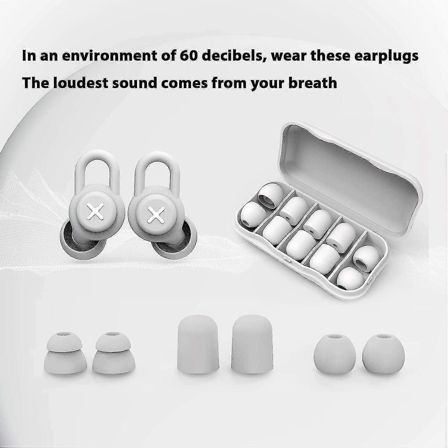 Ear Plug For 40db Noise Cancelling Earbuds, Soft Silicone Earplug For ...