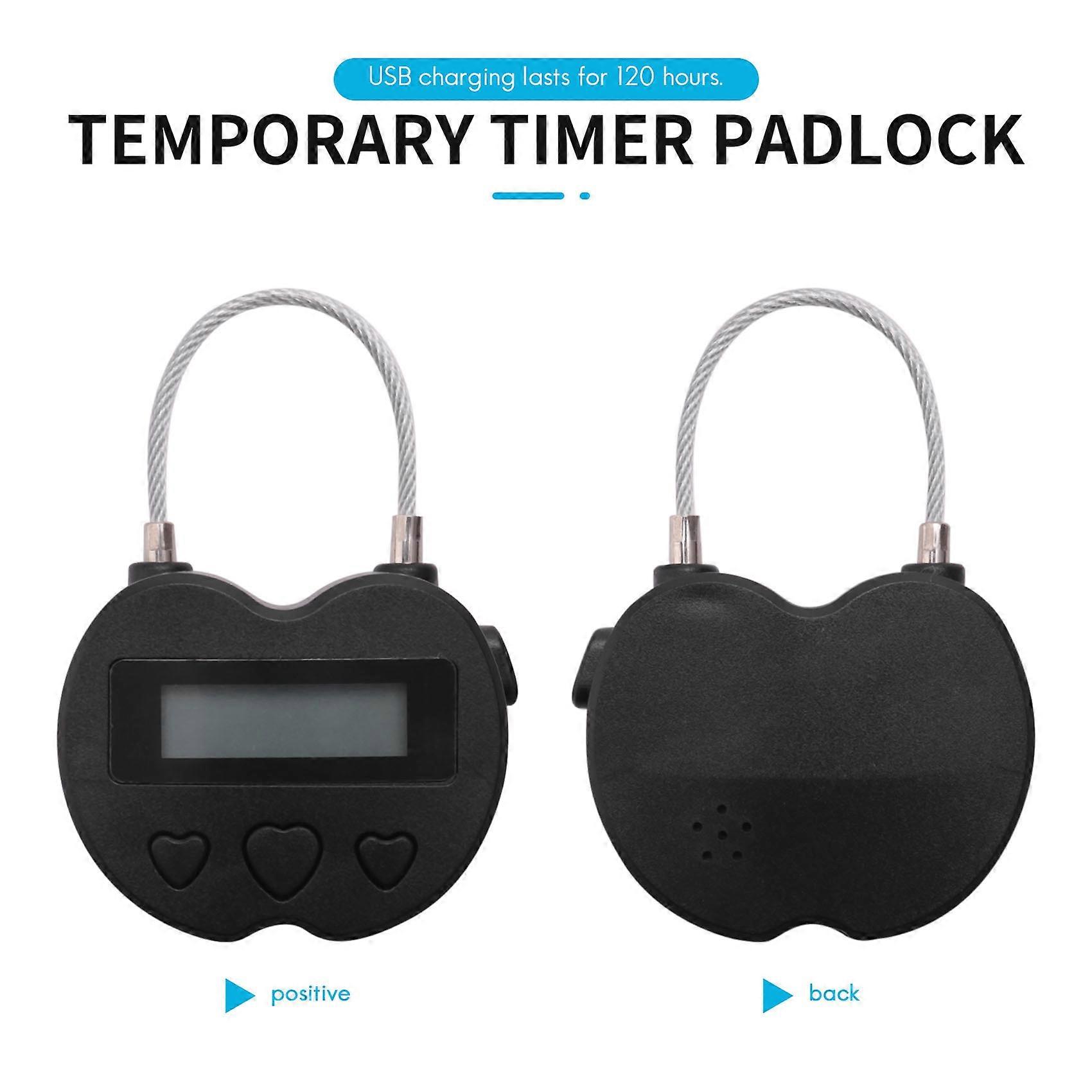Smart Time Lock LCD Display Time Lock USB Rechargeable Temporary Timer ...