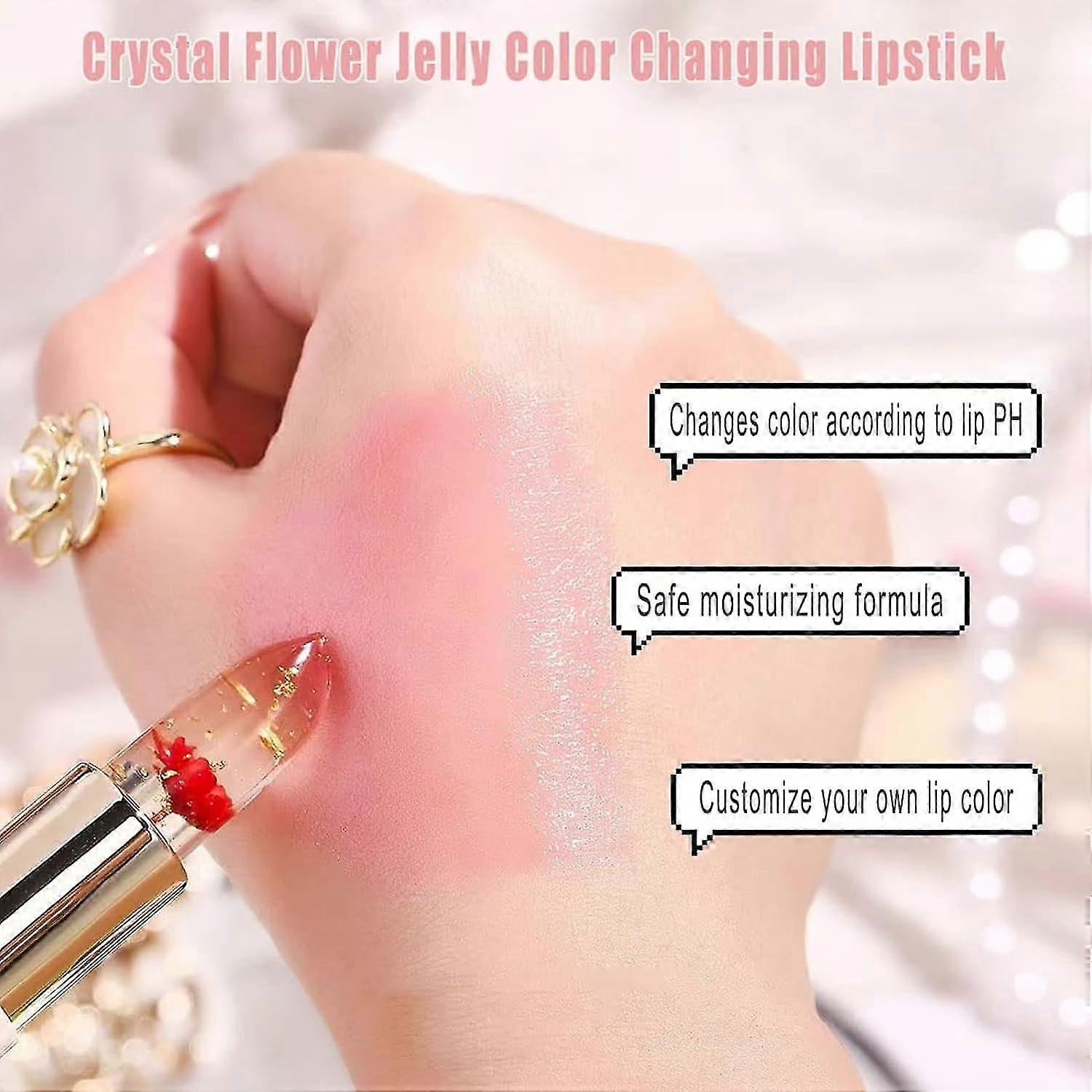 Crystal Jelly Flower Color Changing Lipstick, Clear Lipstick With ...