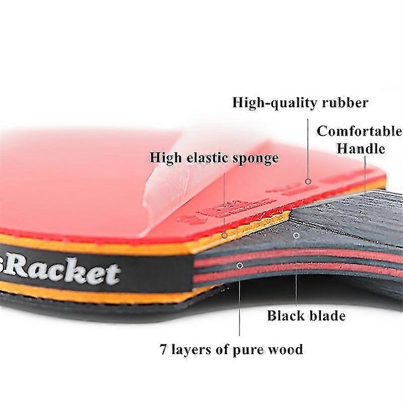 2pcs Professional 6 Star Table Tennis Racket Ping Pong Racket Set ...