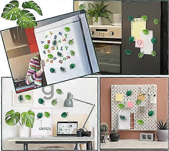 3Pack Cute Plant Refrigerator Magnets, Mini Tropical Leaves Fridge ...