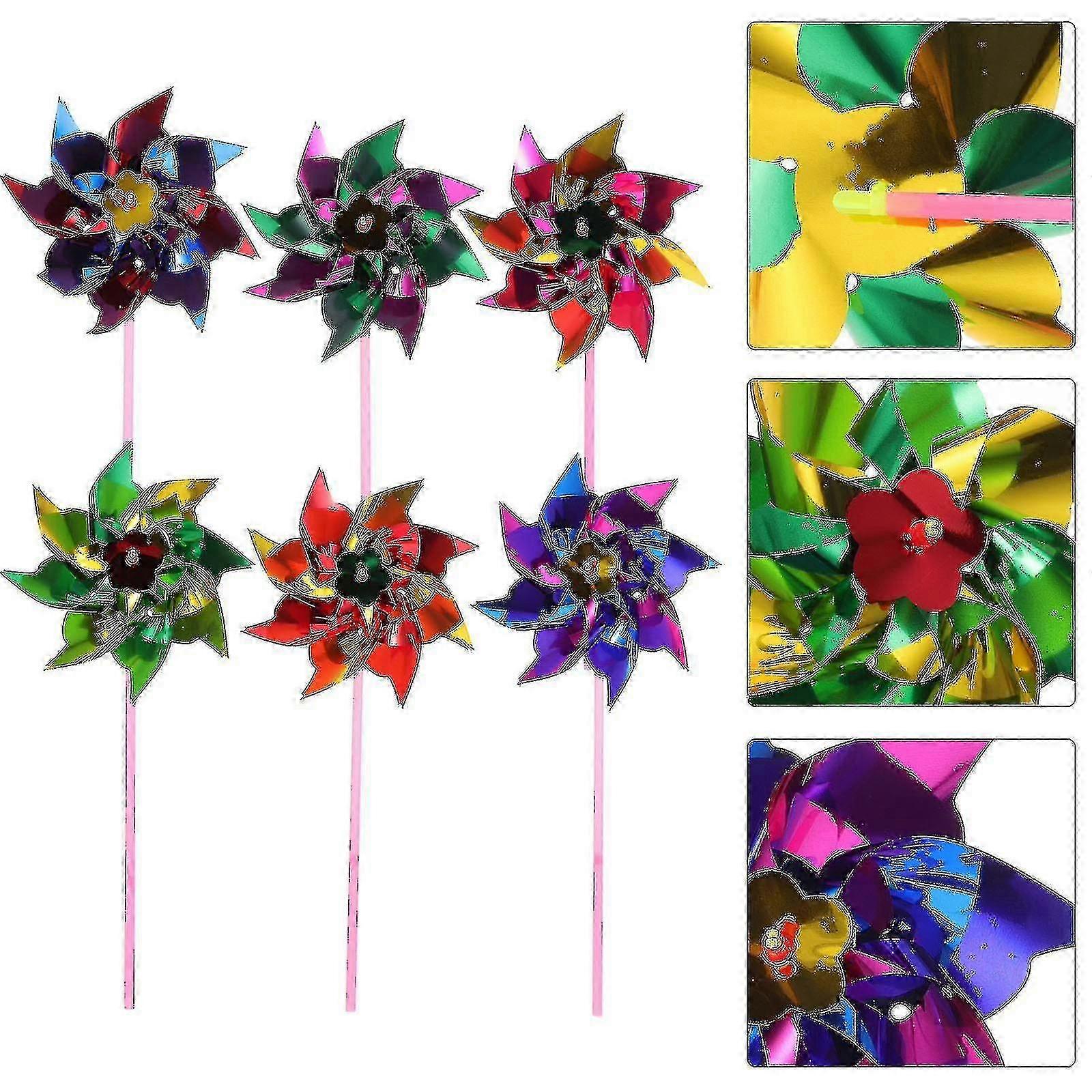 100 Pcs Childrens Tylonal Craft Pinwheel Lawn Pinwheel Garden Party ...