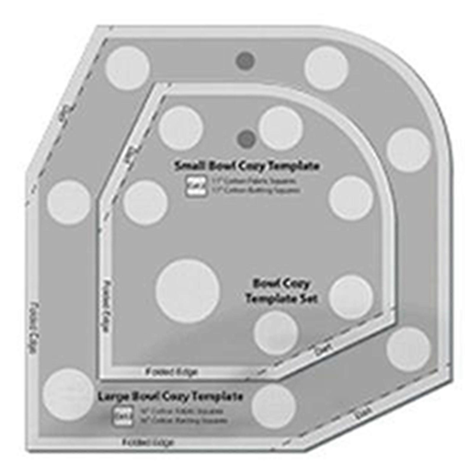 Bowl Cozy Template Cutting Ruler Clear Acrylic Bowl Wrap Sewing Pattern ...