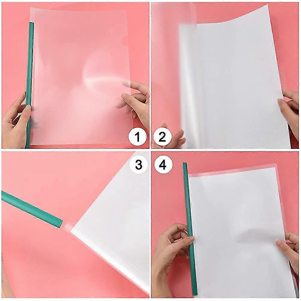 10 Pieces Clear A4 Sliding Folder, Plastic File Folder With Sliding Bar ...