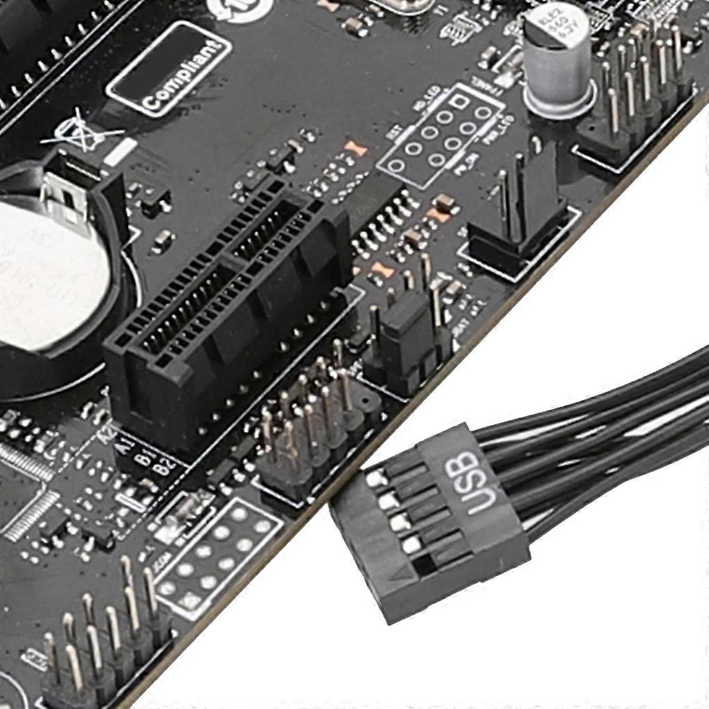 USB2.0 9pin Header Computer Motherboard Front 9P Extension Cable Male ...