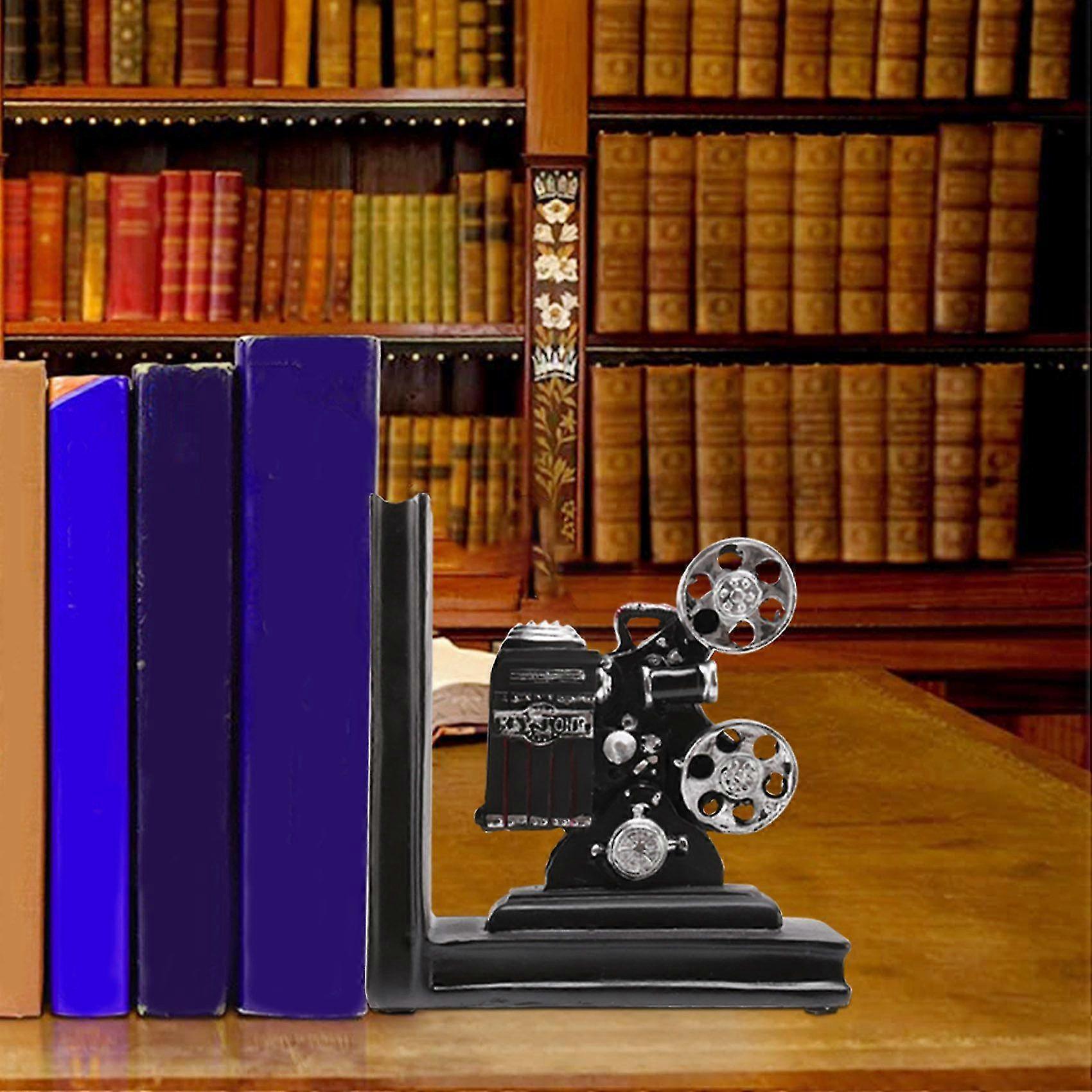 Retro Camera Bookend Movie Film Projector Black Silver Collector's ...