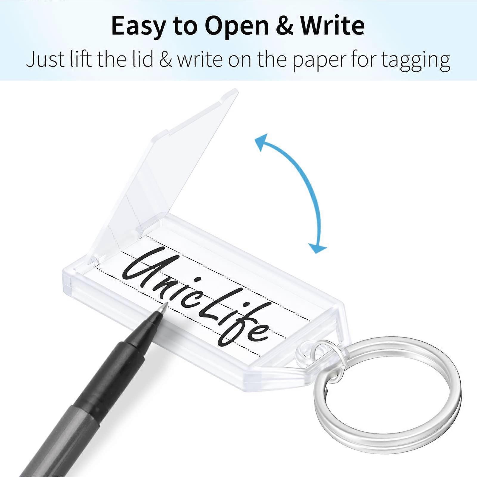 20 Pack 5cm Heavy Duty Plastic Labels with White Item Identifiers with ...