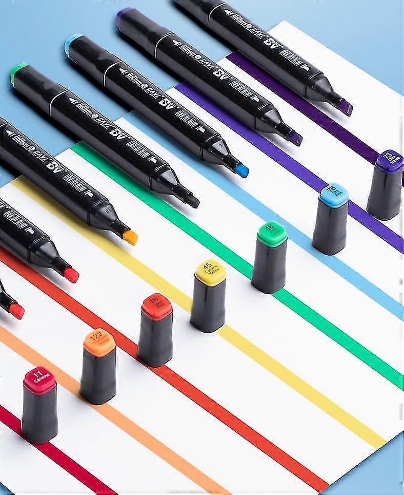 30/40/60/80 Color Markers Alcohol Felt Pen Manga Sketching Markers Dual ...