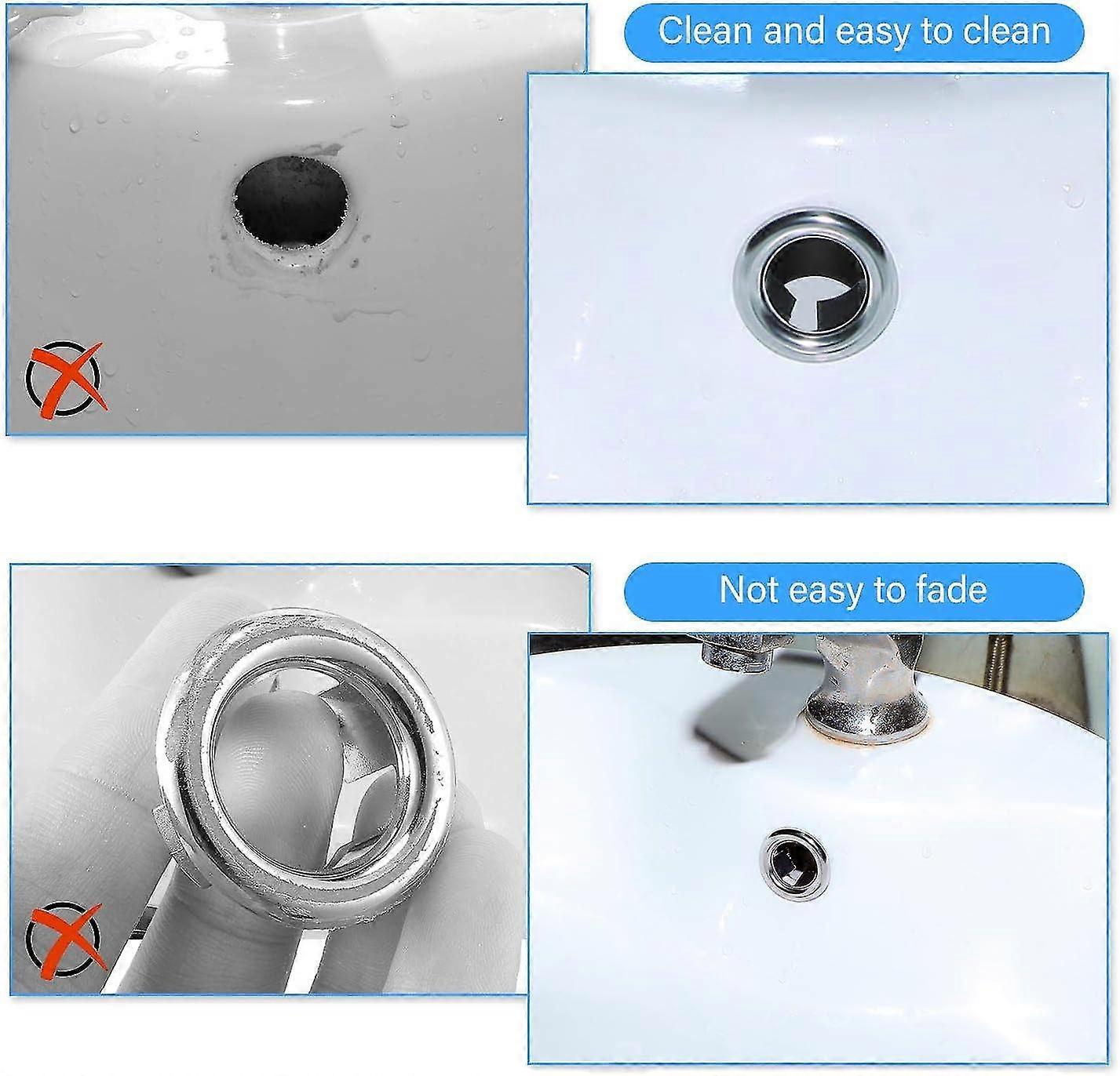 Sink Overflow Ring, 6 Pcs Sink Overflow Ring Overflow Cover, Sink ...