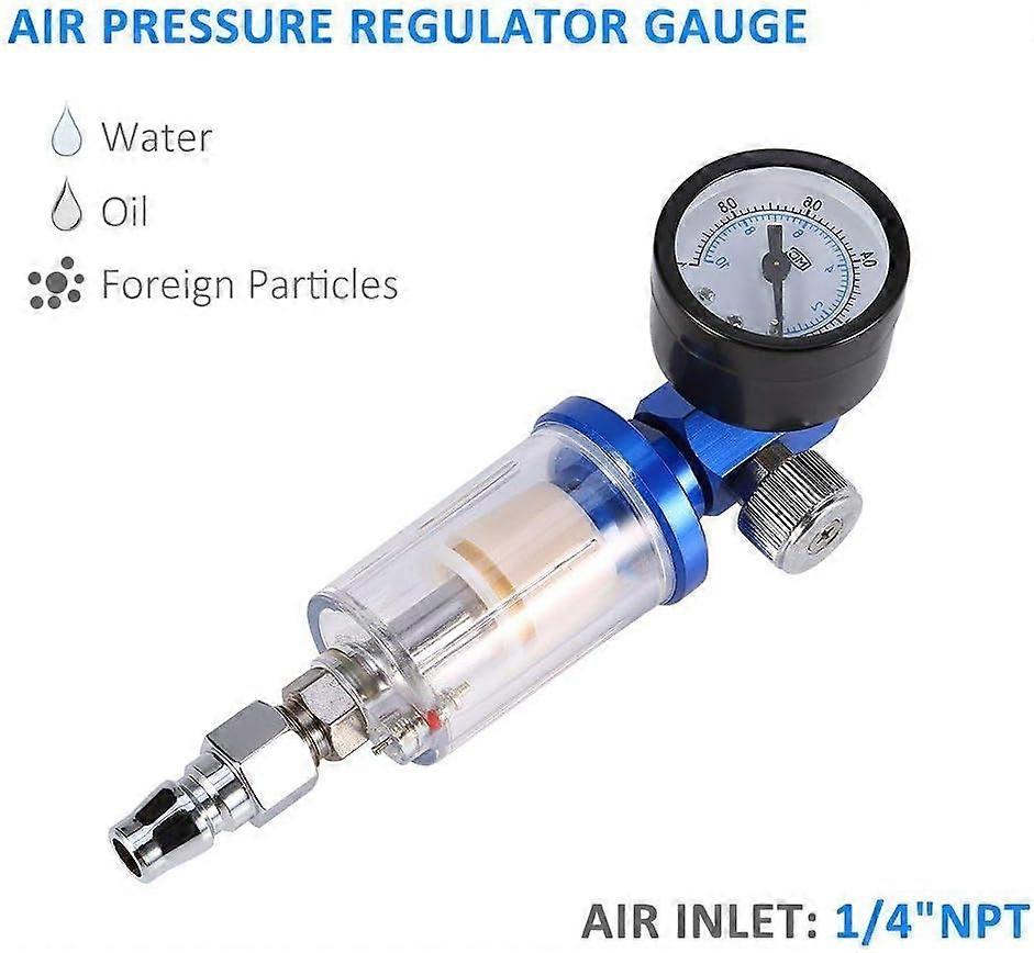 Spray Gun Air Compressor + Air Regulator Oil Water Separator Trap ...