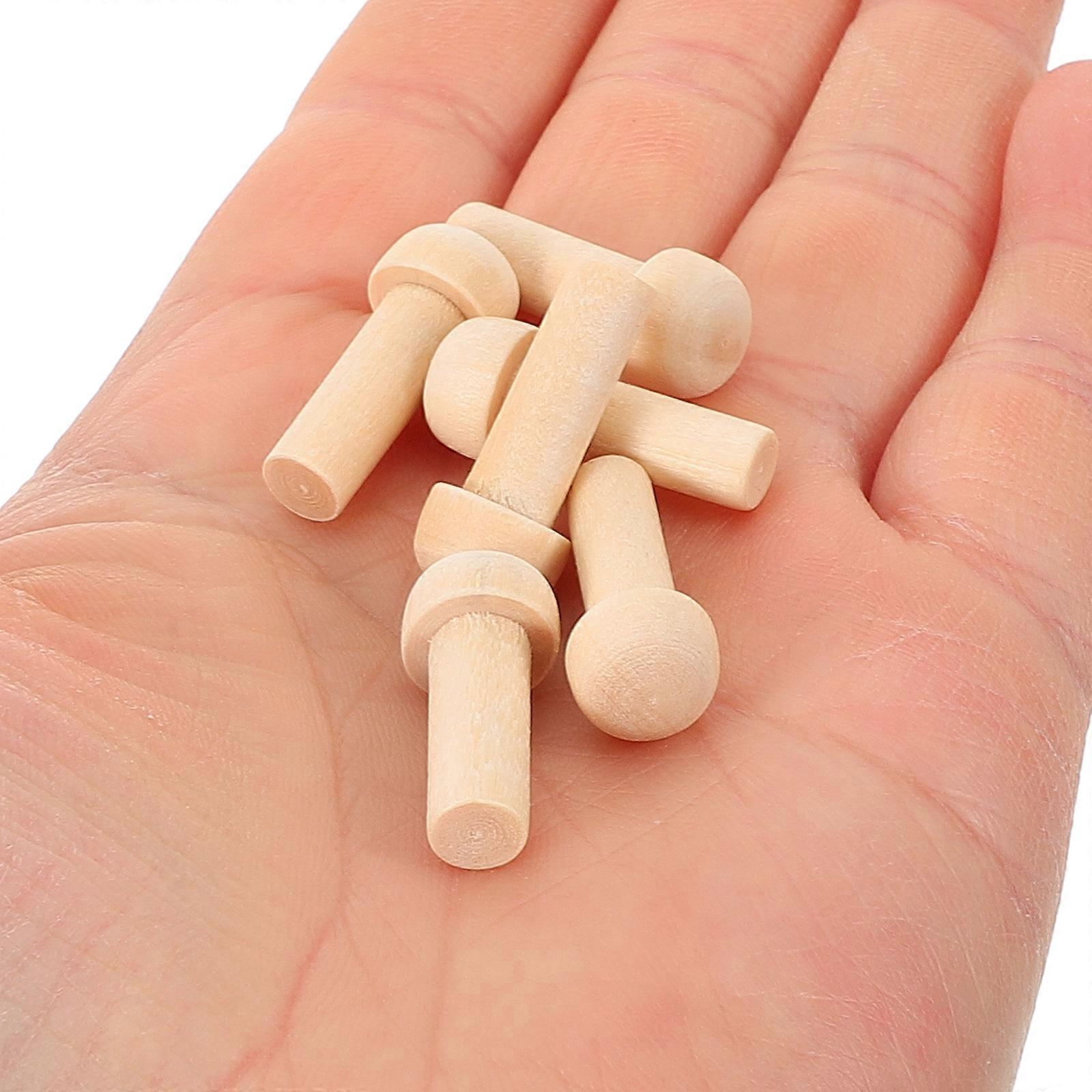 10pcs Mini Wooden Pegs Wooden Rod Accessory Unfinished Wooden Craft ...
