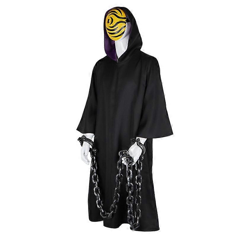 Anime Akatsuki Costume Obito Uchiha Cosplay Cloak Mask Simulation ...
