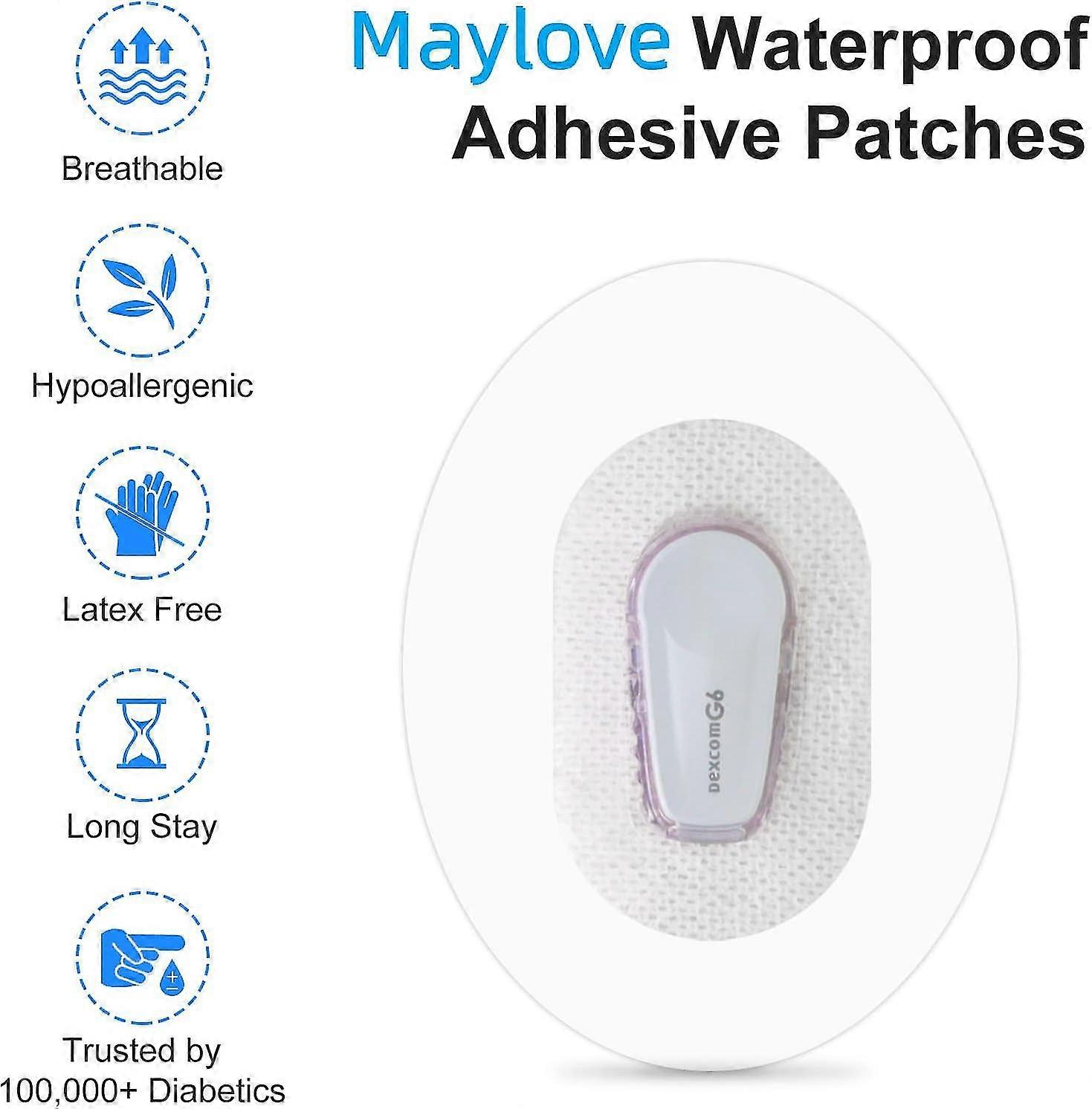 Adhesive Patches For Dexcom G6 Sensor Covers Overpatch Waterproof ...