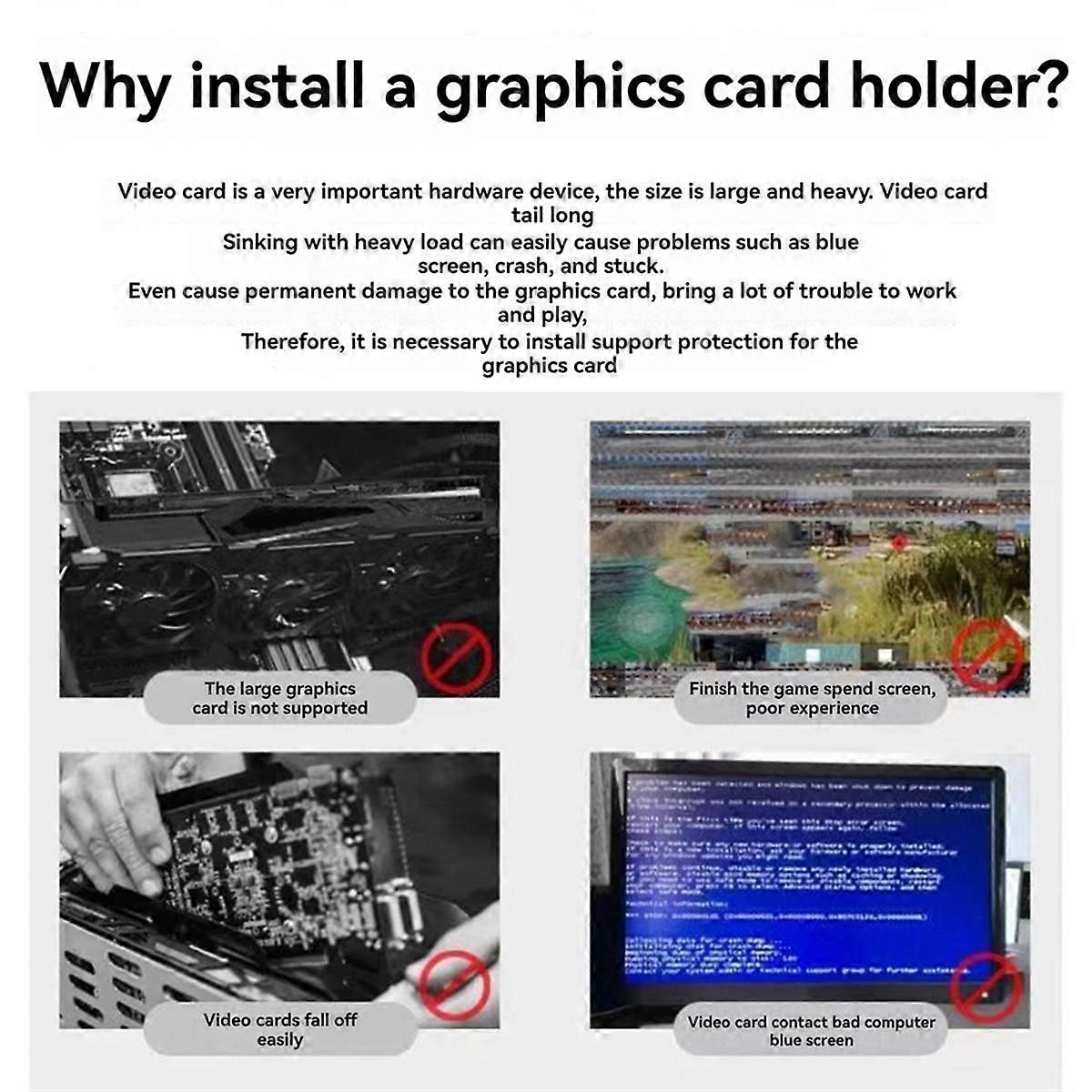 GPU Support Frame Adjustable GPU Brace Prevent Sagging Video Card ...