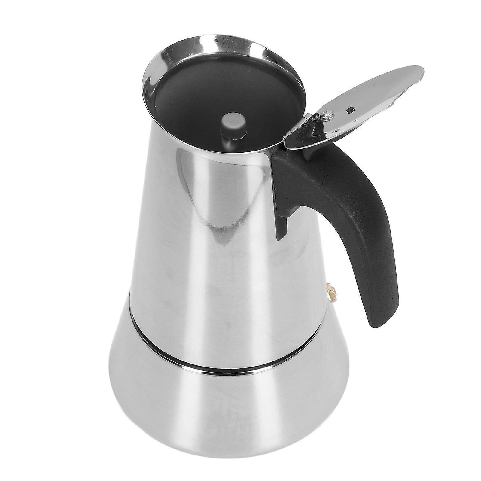 Moka Pot Food Grade Stainless Steel Stovetop Italian Coffee Maker for ...