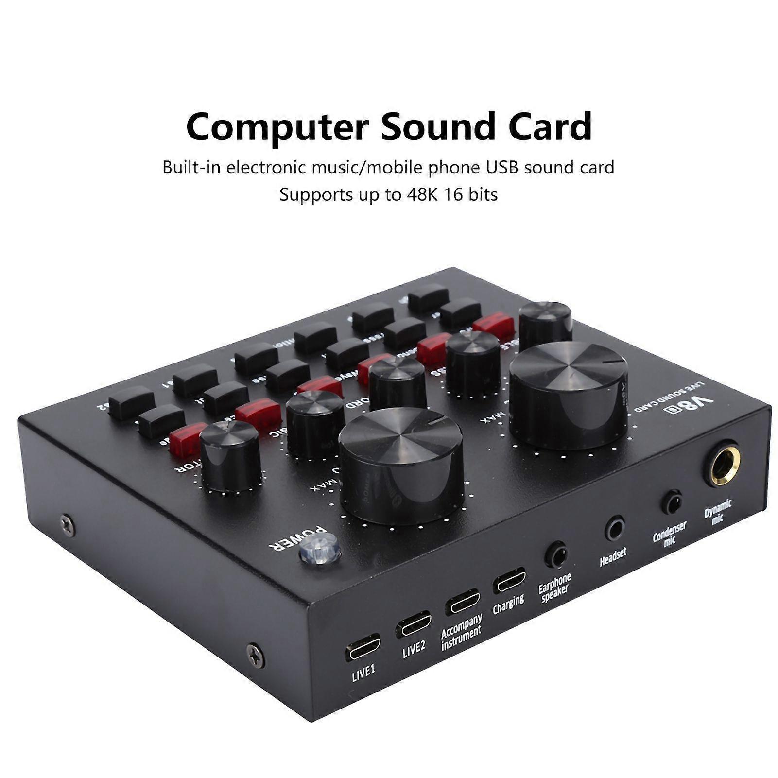 V8 Live Broadcast Sound Card Mobile Phone USB Host Multifunction ...