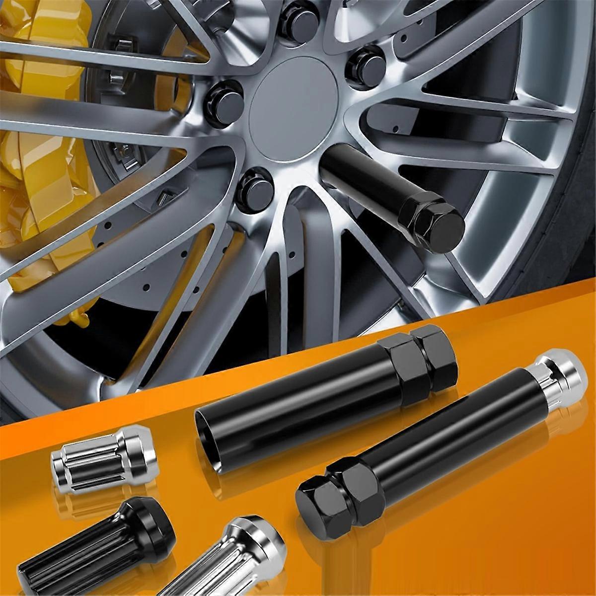 Small 6 Spline & 7 Spline Sockets Fuel Rim Lug Nut Key Wrench for Aftermarket Lugnuts 14x1.5 ...