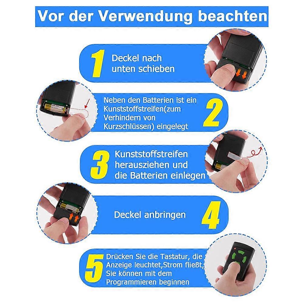 Garage Door Remote Control Fixed Code Copyable 26.995 MHz HSM4 HS4 HSE4 ...