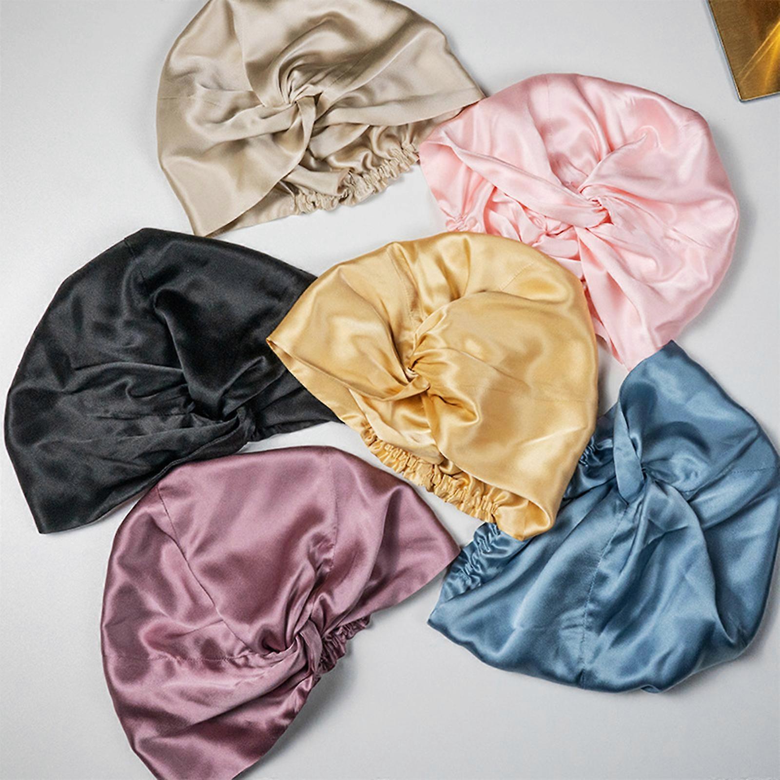 Women Silky Satin for Extra Large Bonnet Sleep CapKnotted Hair for Protection Turban Night Hat ...