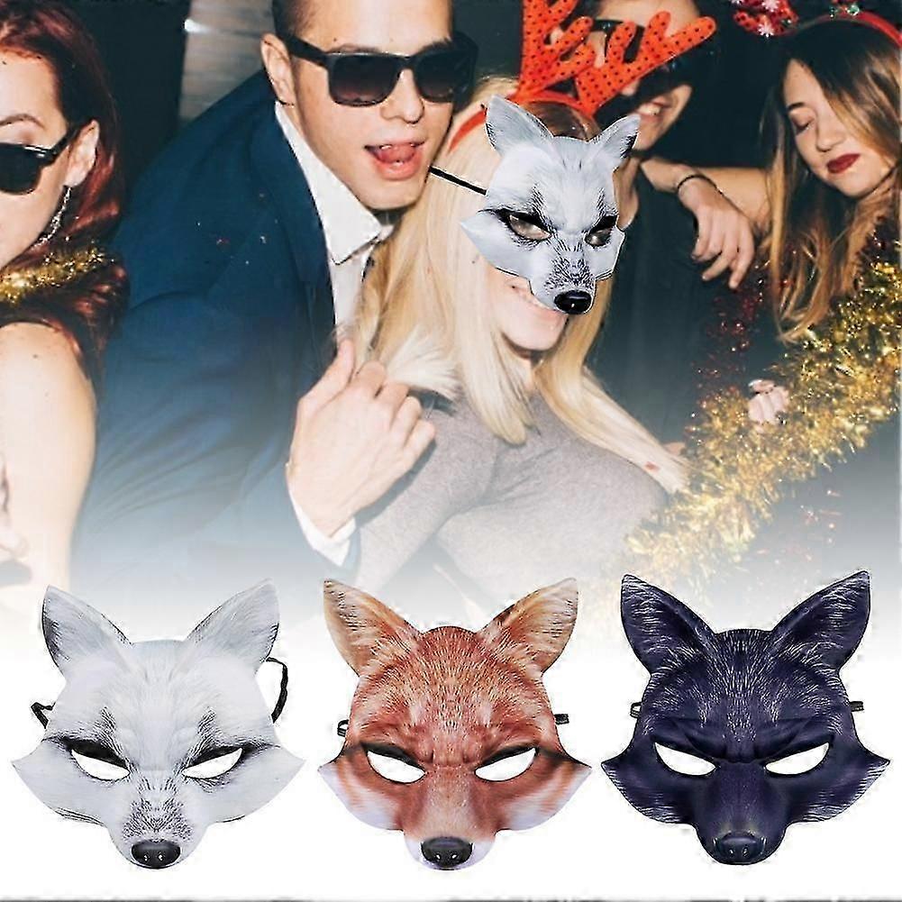 Fox Mask Halloween Costumes Eva Animal Masquerade Ball Masks Halloween ...
