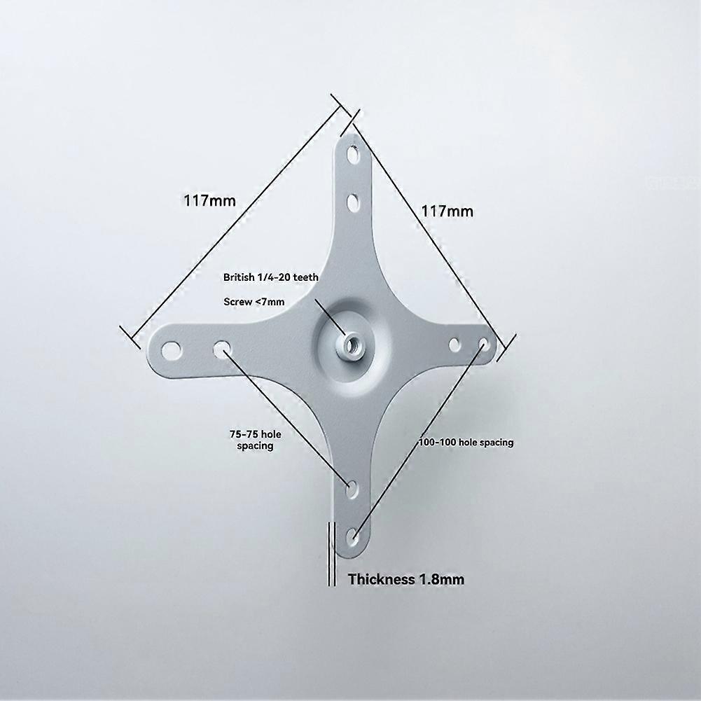 Portable Monitor Mounting Bracket Plate VESA 1/4 Inch Screw Hole to 100x100mm 75x75mm Wall Mount ...