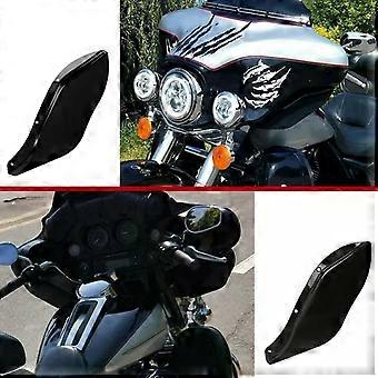 Black Motorcycle Side Wings Side Batwing Fairing Wind Deflector Air ...