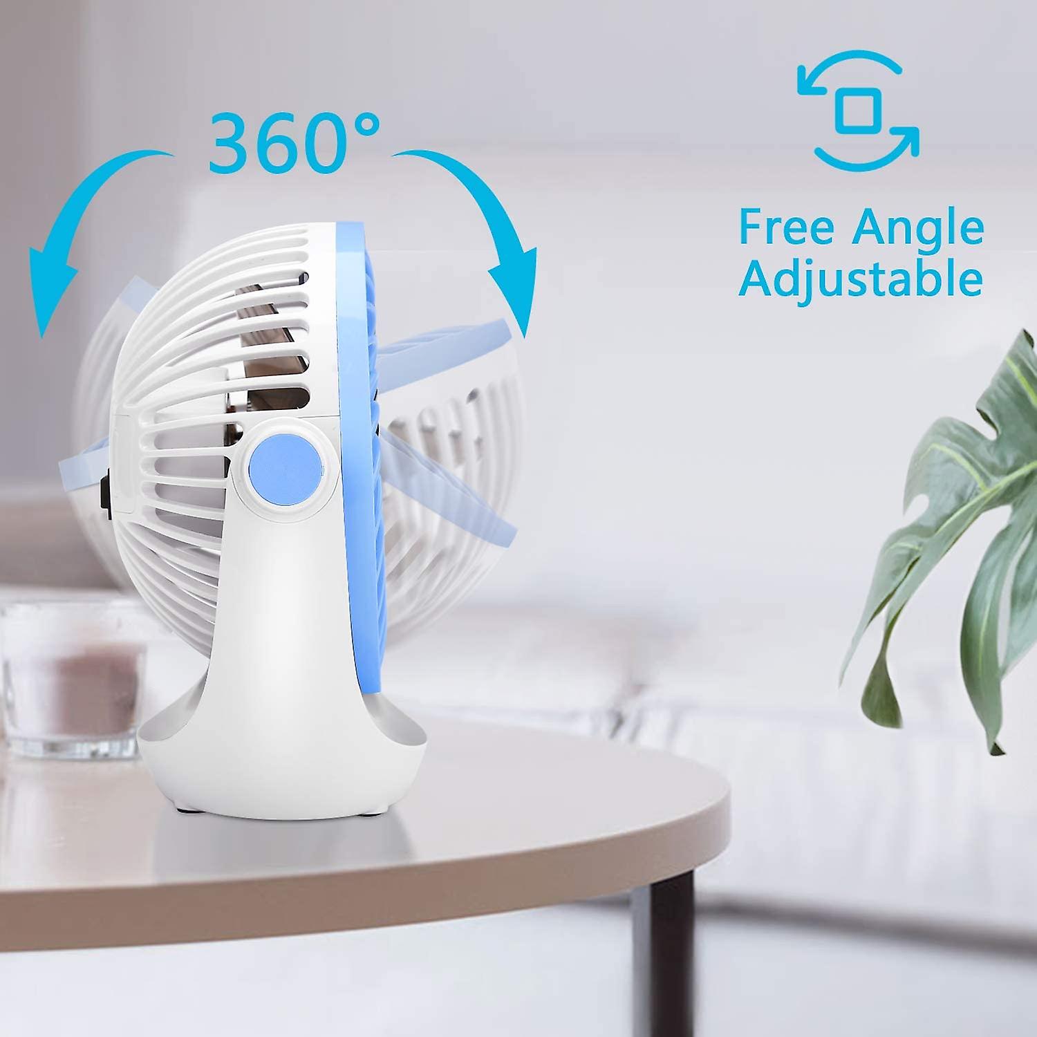 Usb Desk Fan Small Table Fan With Strong Airflow Ultra Quiet Portable ...