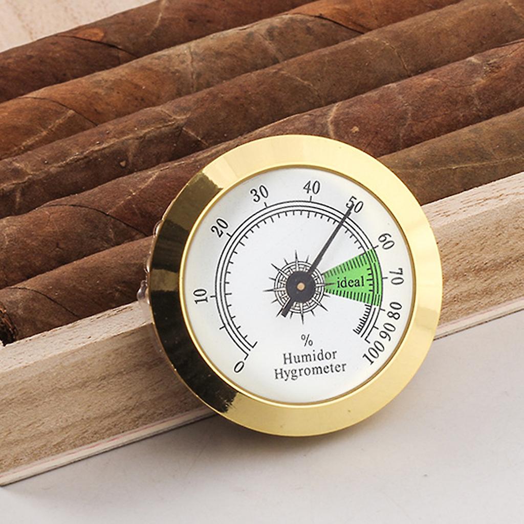Mini Hygrometer 50mm Round Cigar Hygrometer for Humidors Guitar Violin ...